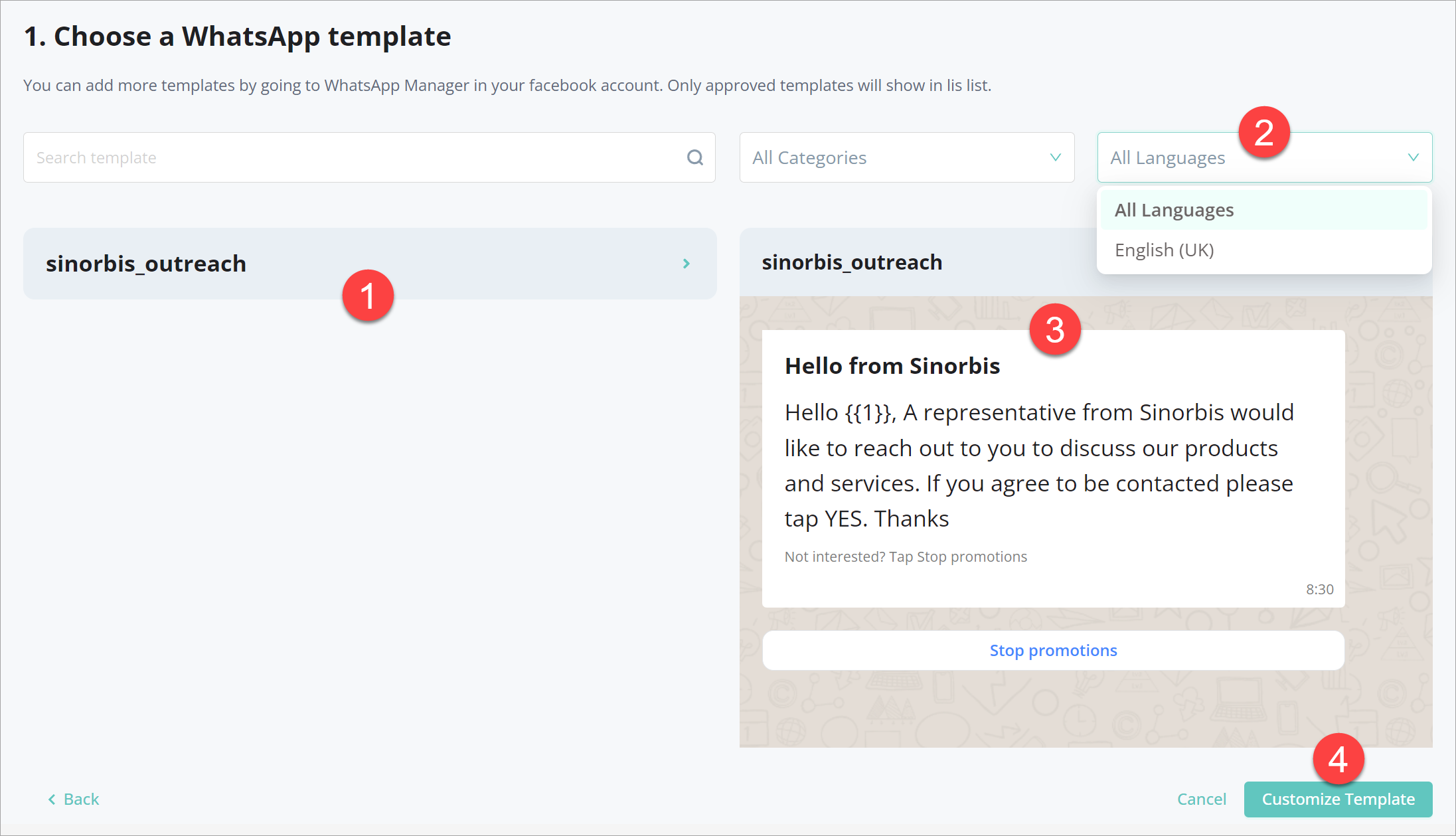 Send a WhatsApp Broadcast – Sinorbis